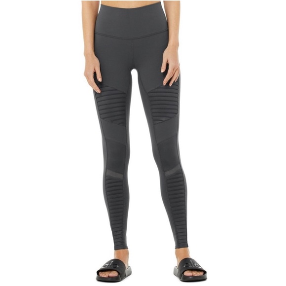 ALO Yoga | Pants & Jumpsuits | Alo Black Moto Leggings 78 Pants Workout ...